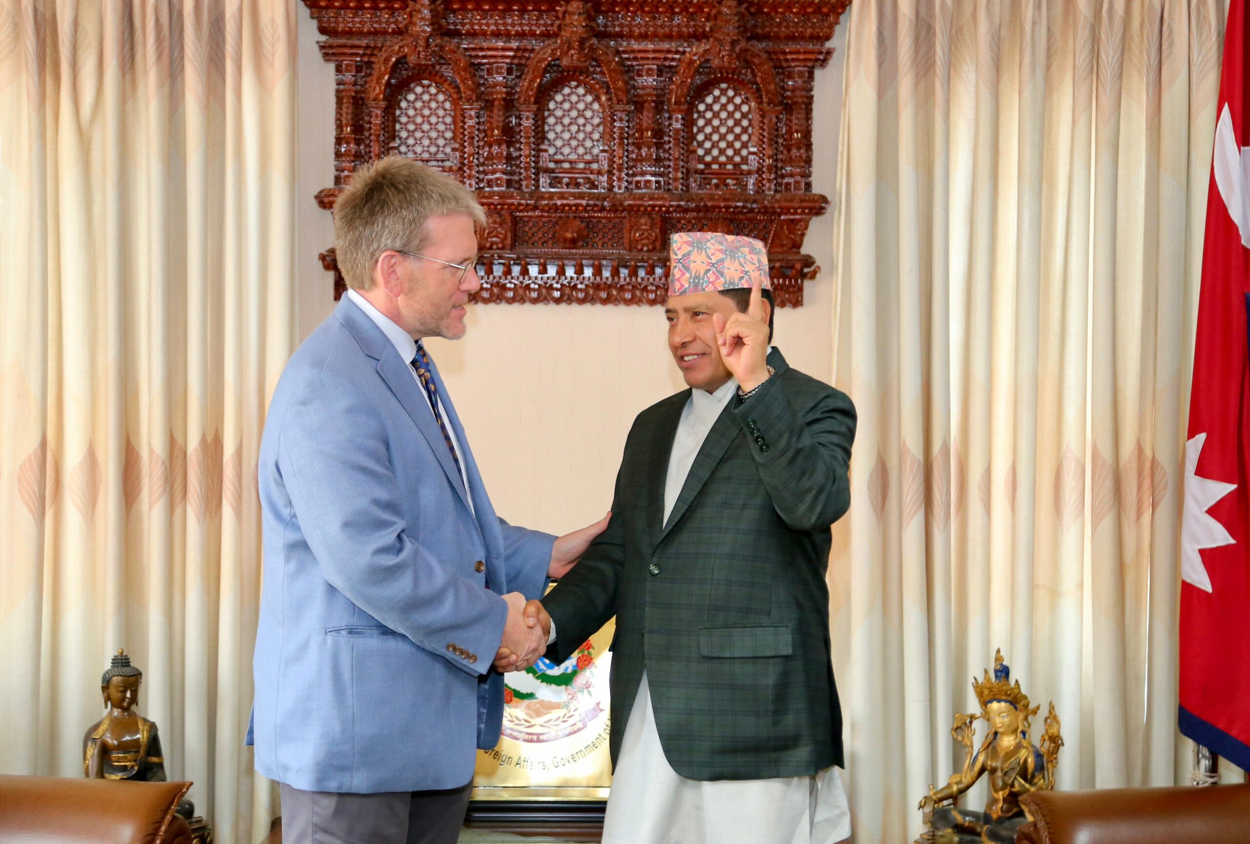 US Ambassador Thompson Meets with Foreign Affairs Minister Shrestha ...